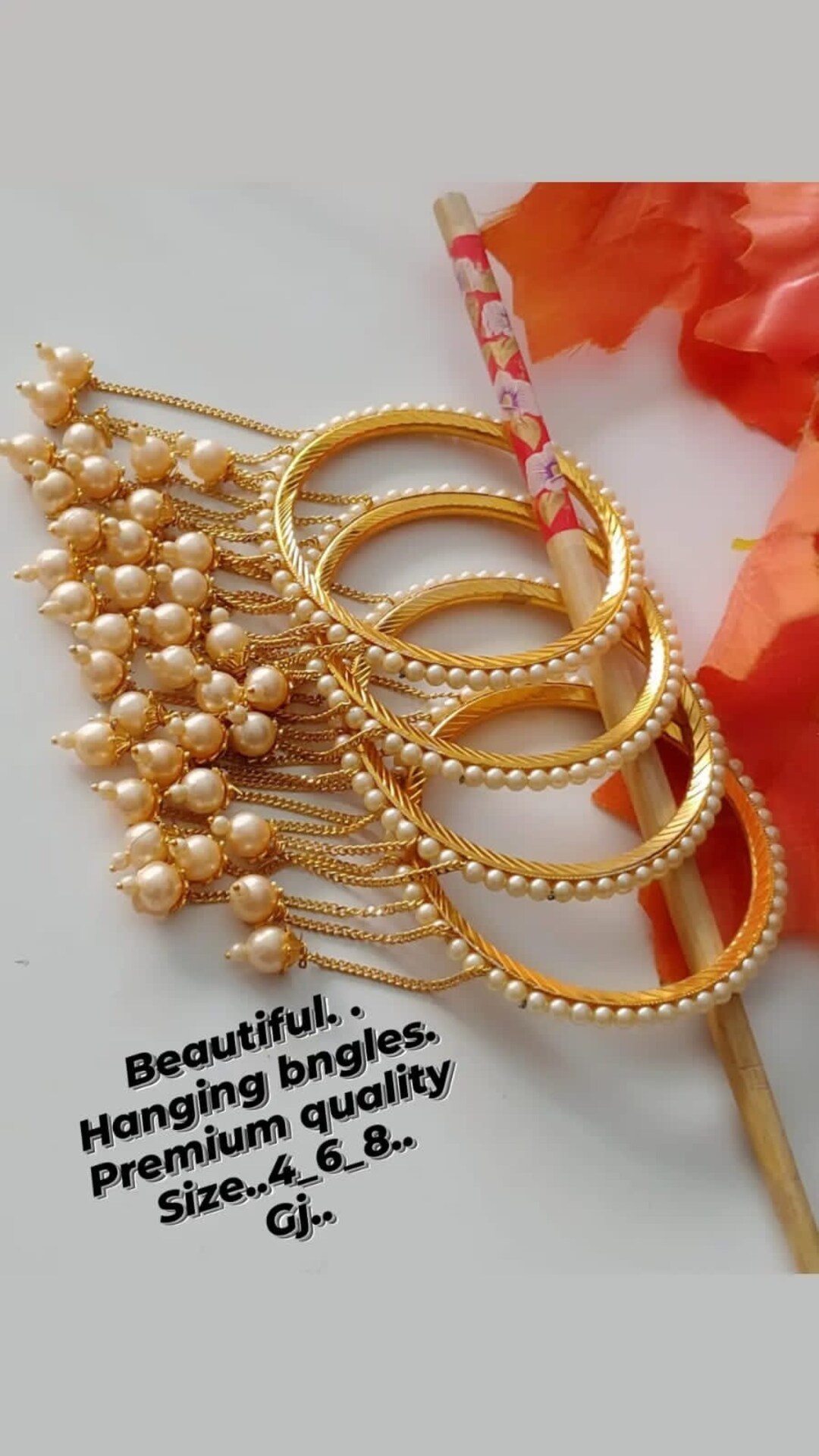 Set of 4 Bangles/ Ivory Pearls Bangles/pearls Bangles/indian Bangles ...