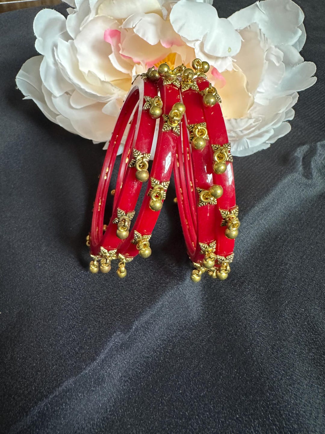 Bengali Pola Bangles\gold Ghunghroo Shaka Pola Bangles\ Traditional ...