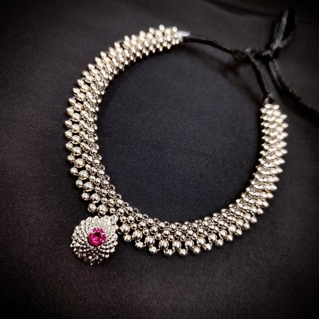 Silver Thushi/silver Marathi Tushi/maharashtrian Thushi - Etsy