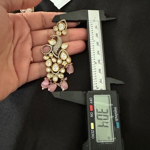 Pink Victorian Style Kundan Mala Set/kundan Pendant Set With Pink Mala ...