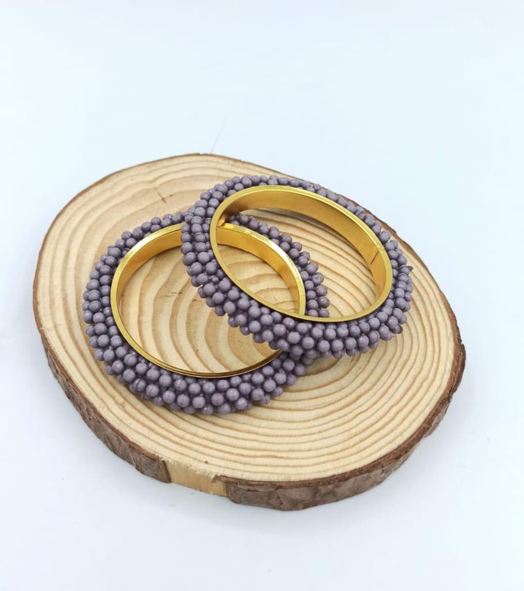 Lavender Beads Bangles/colorful Pearls/beads Kadas/purplish Beads Kadas ...