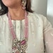 Pink Victorian Style Kundan Mala Set/kundan Pendant Set With Pink Mala ...