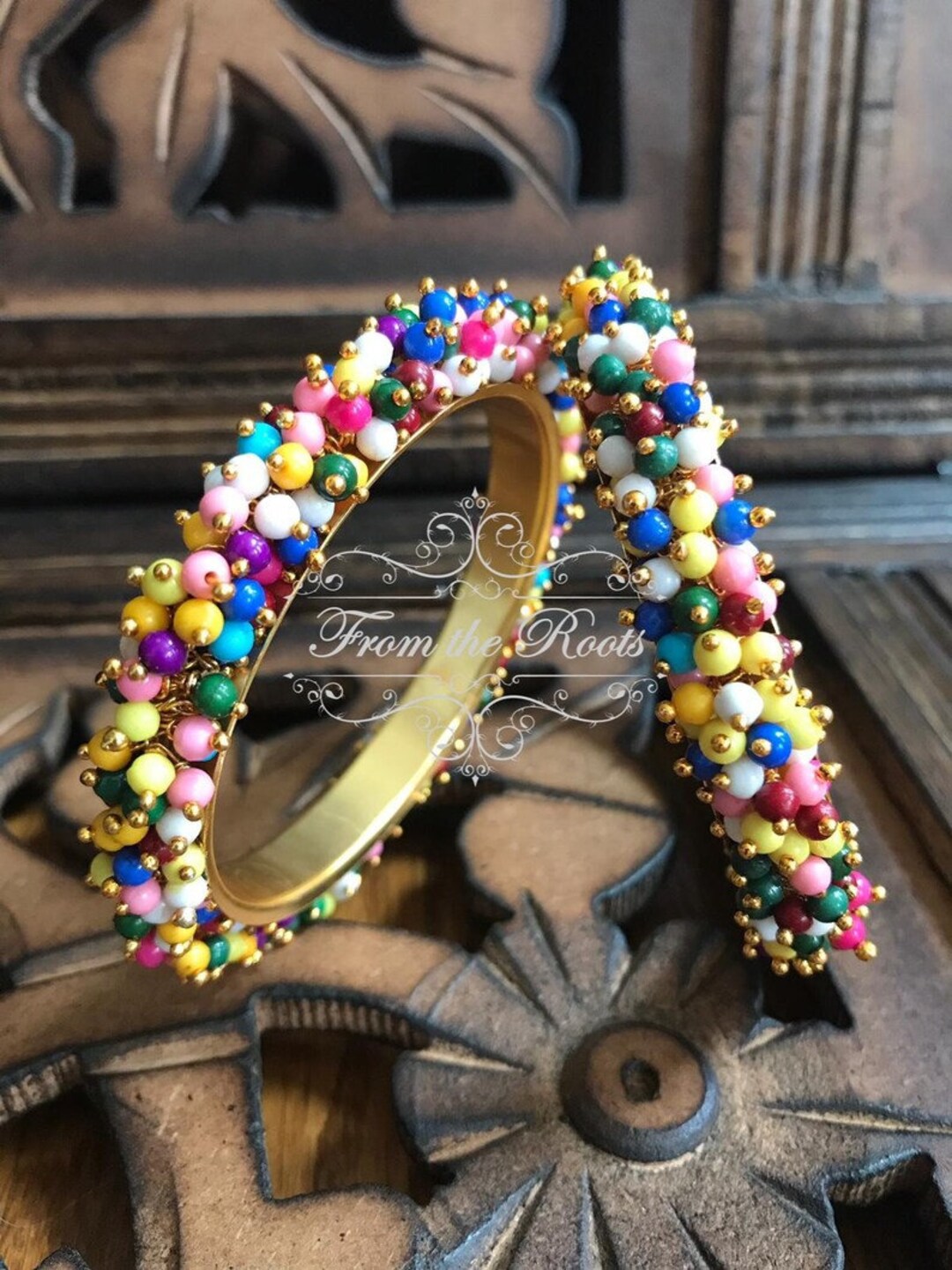 Multicolor Beads Bangles/traditional Indian Black Pearl Bangles/punjabi ...