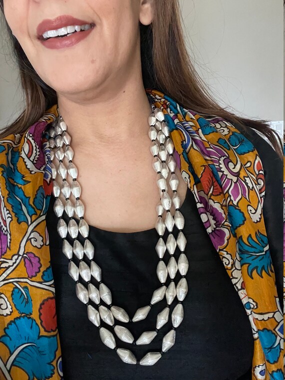 Silver dholki beads store