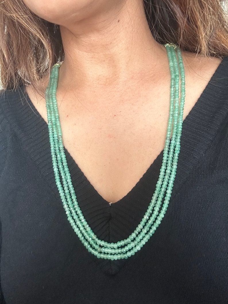 Mint Green 3 Lines Onyx Mala/multilayer Colored Mala - Etsy