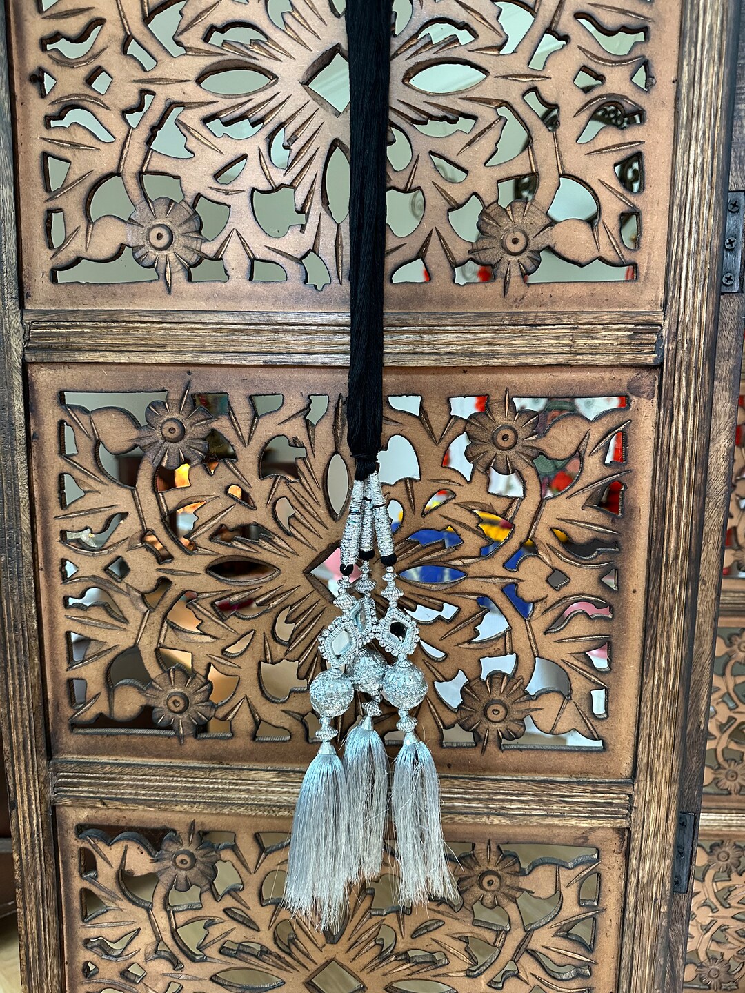 Silver Mirror Parandi/punjabi Silver Parandi/parandi Braid / Choti Hair ...