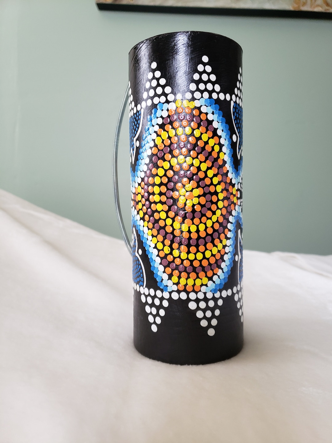 Hand Painted Thunder Drum | Ceremonial Musical Instrument | Meditation ...
