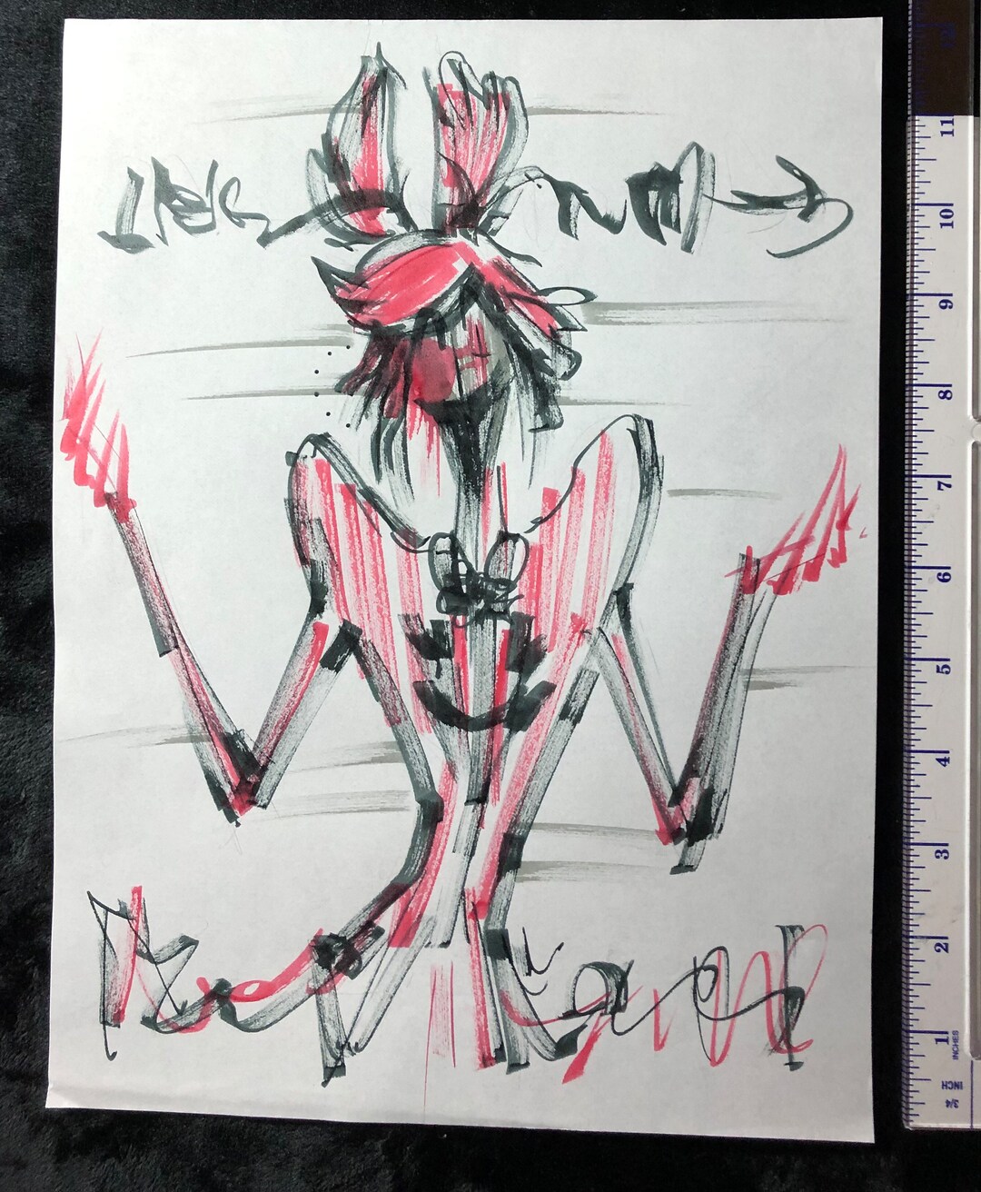 Original Hazbin Hotel Alastor Fan Art by F. M. Troxler / Hand-in-hand ...