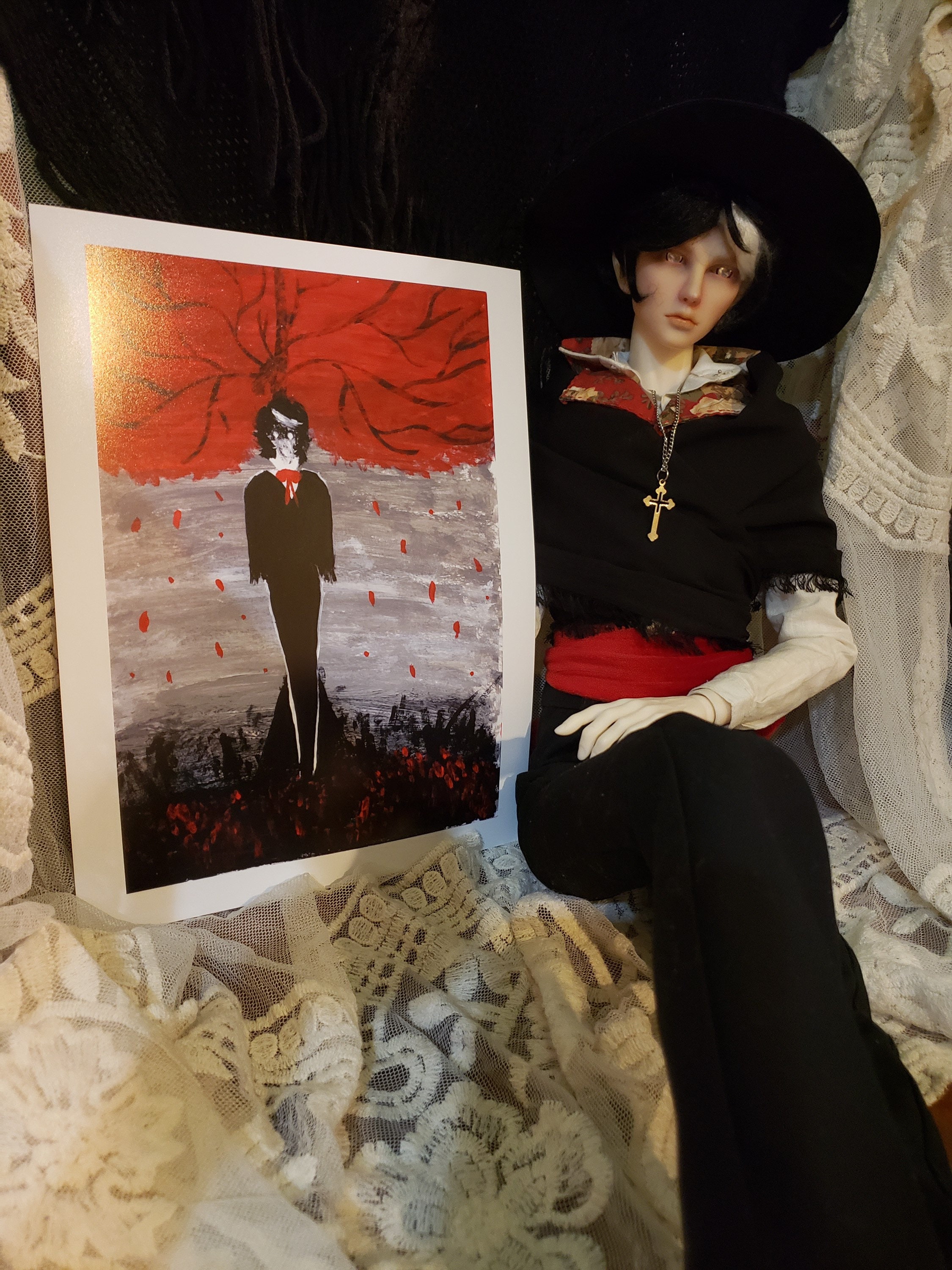 Southern Gothic Dark Surrealist Horror Cryptid Preacher Character Semi ...