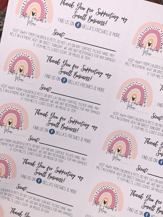 Custom Logo Fresh-ie Scent Labels Freshi-e Scent Labels - Etsy