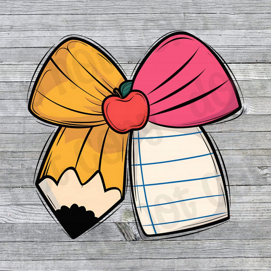 Teacher Pencil Bow, Pencil Bow Coquette, Teacher Bow PNG, Coquette Bows ...