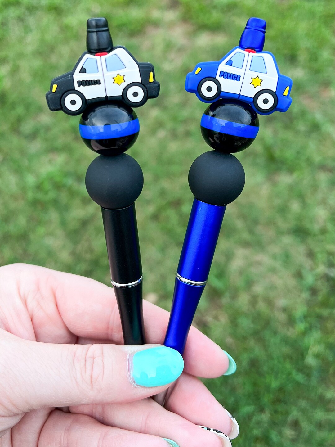 Police Car Pen Beaded Pens First Responder Police - Etsy
