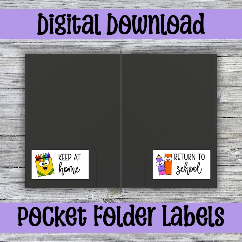 Pocket Folder Labels for Teachers, Labels for Teachers, Student Labels ...