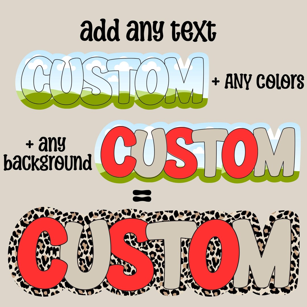 Custom Text PNG, Cheetah Print Design File, Custom Cheetah PNG, Wild ...