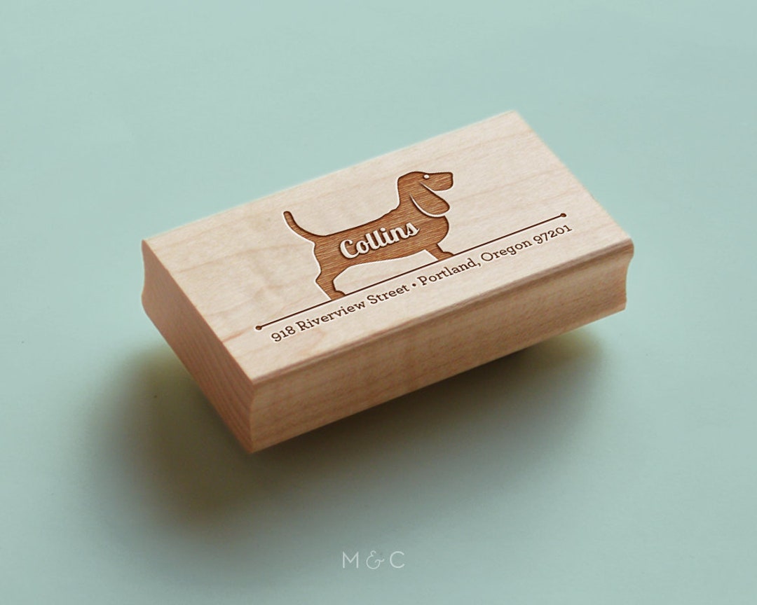 Basset Hound - Dog Breed Collection - Personalized Stamp - Etsy