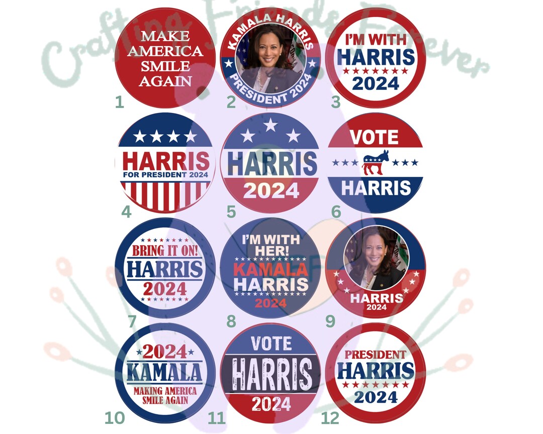 Kamala Harris 2024 Election Pins - Etsy