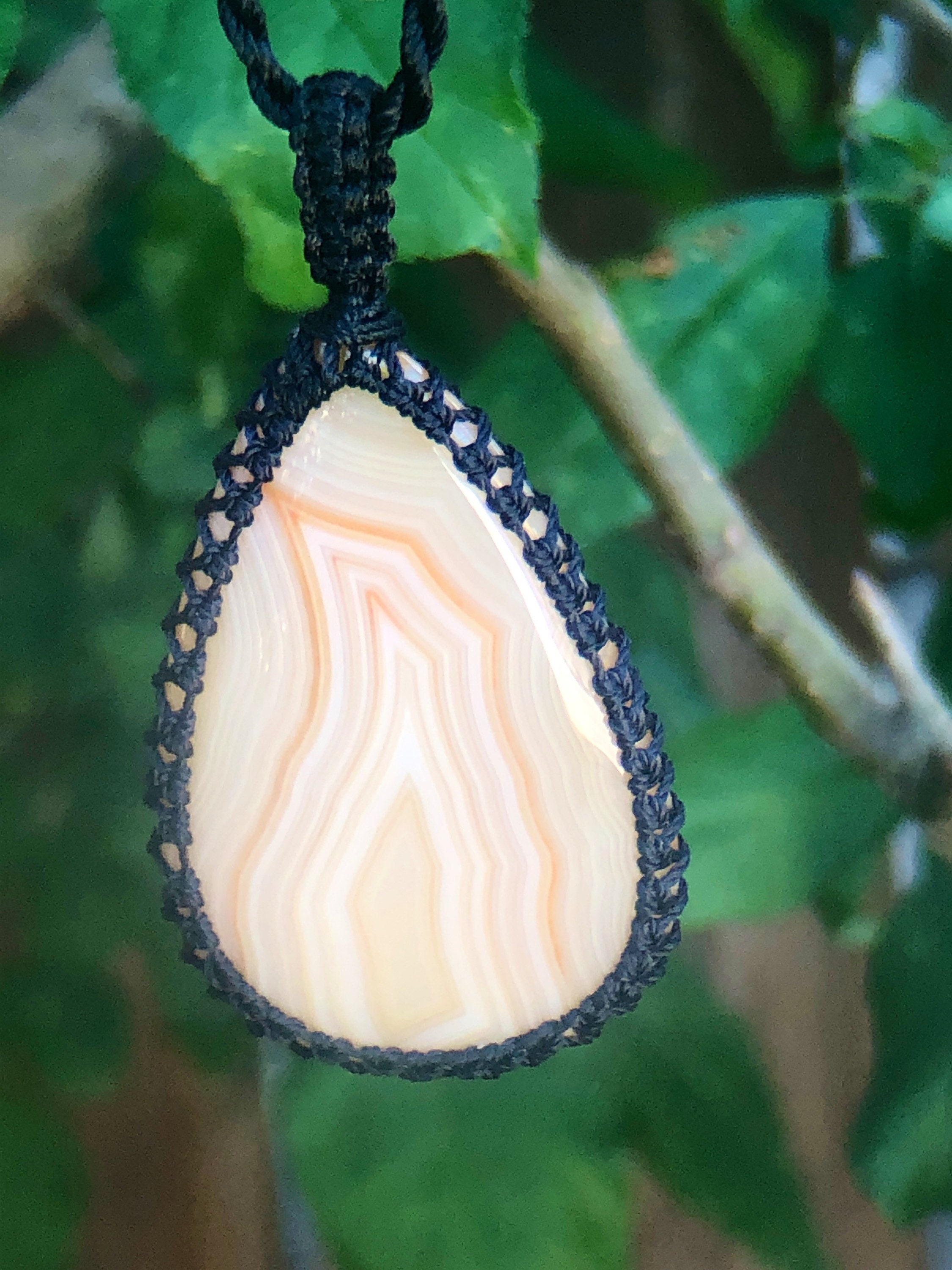 Agate pendant necklace for men agate necklace for women | Etsy
