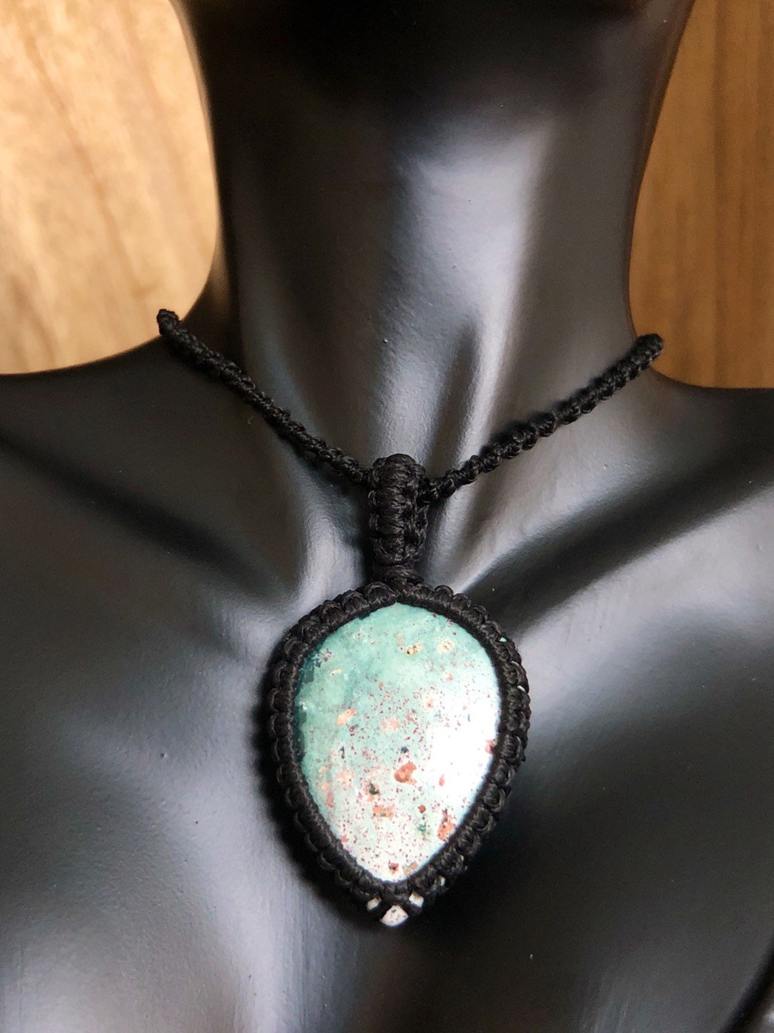 Amazonite Pendant Necklace for Women, Amazonite Jewelry Handmade, Boho ...