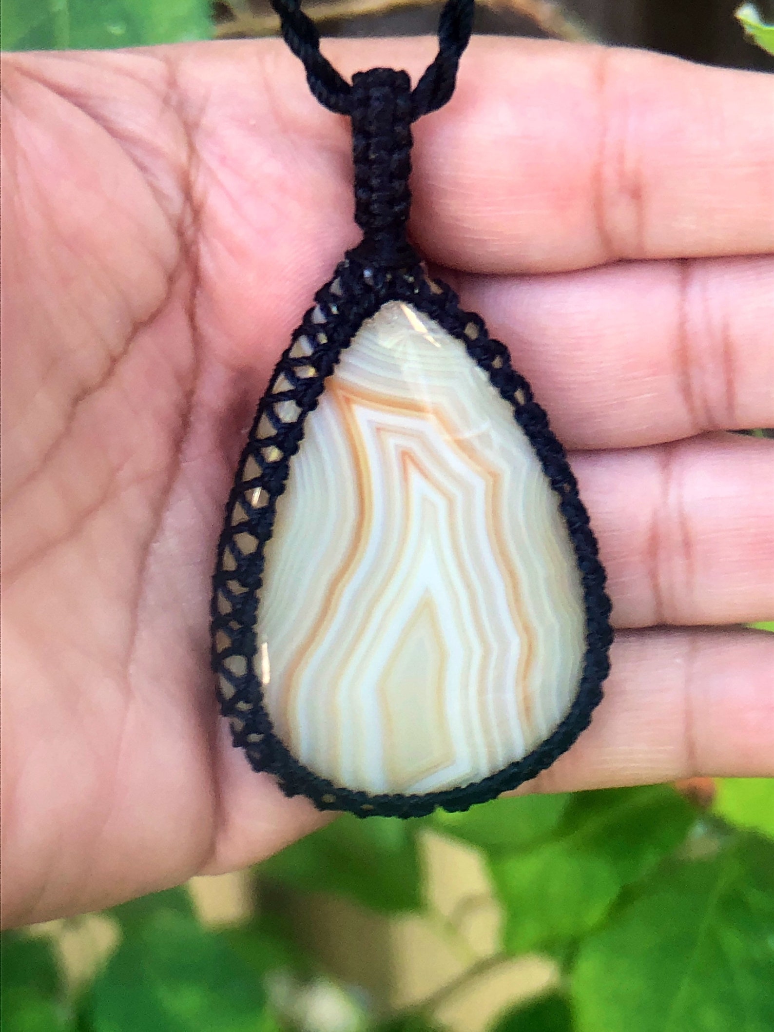 Agate pendant necklace for men agate necklace for women | Etsy