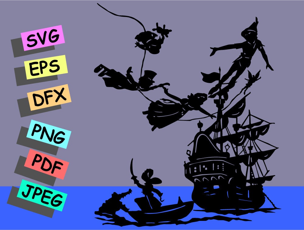 Peter Pan Ship Silhouette