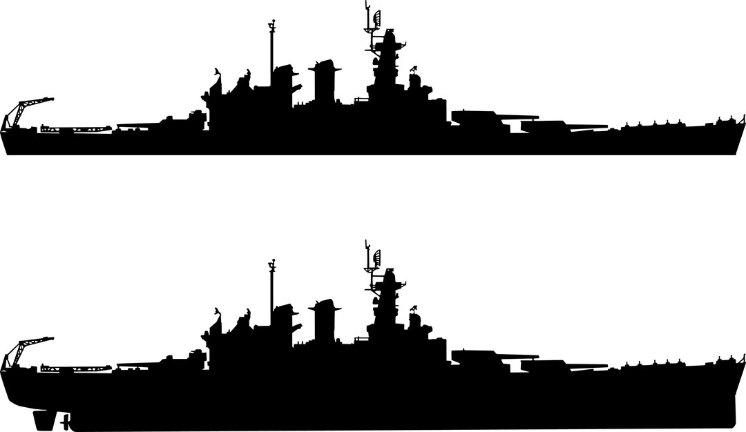USS North Carolina Battleship SVG: Navy Ship Silhouette (cut File) - Etsy