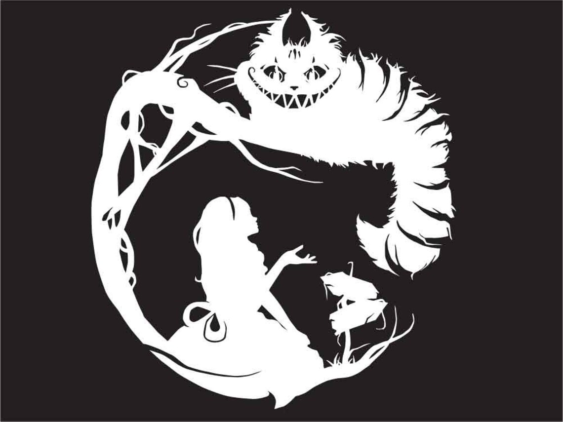 Cat Svg Alice in Wonder Svg Cat Smile Wonder Svg Land SVG - Etsy