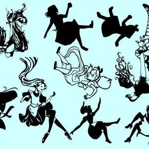 Falling Down the Rabbit Hole Svg,alice in Wonder Svg,alice Falling Down ...