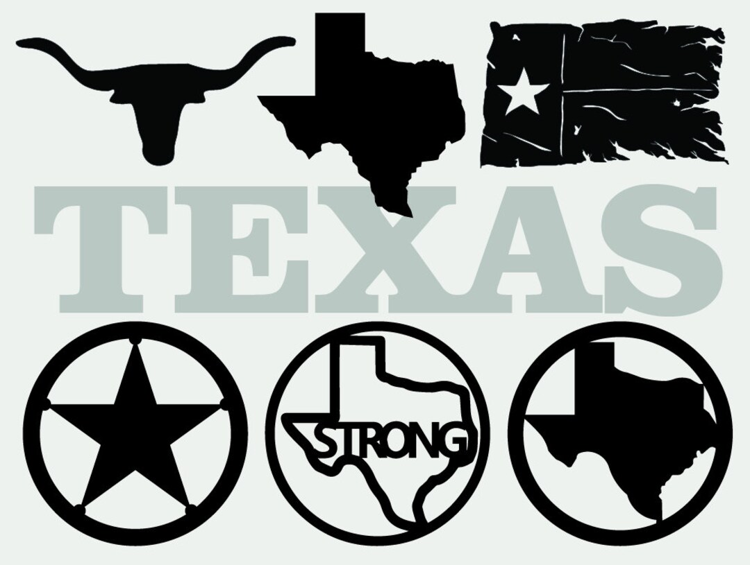 Texas SVG Set, Texas Svg,texas Flag Svg, Texas Star Svg,texas Longhom ...