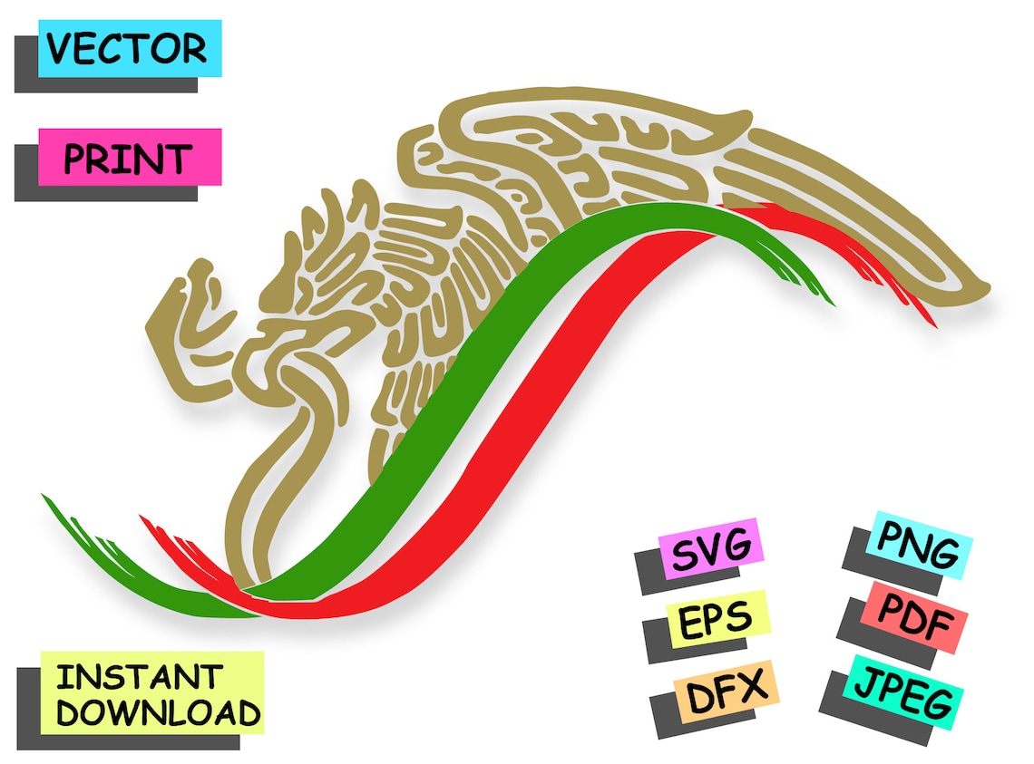 Aguila Escudo De Mexico SVG Eagle Coat of Arms of Mexico Svg - Etsy Canada