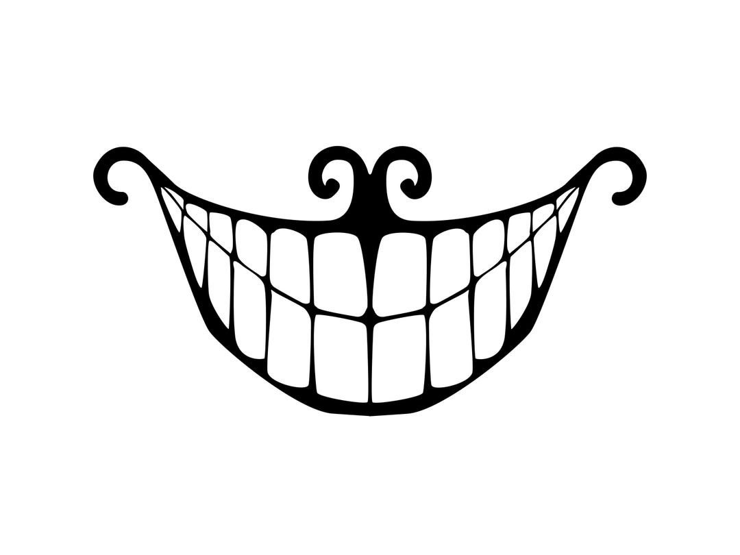 Cheshire Cat Smile SVG: Alice in Wonder Papercut (digital Files) - Etsy