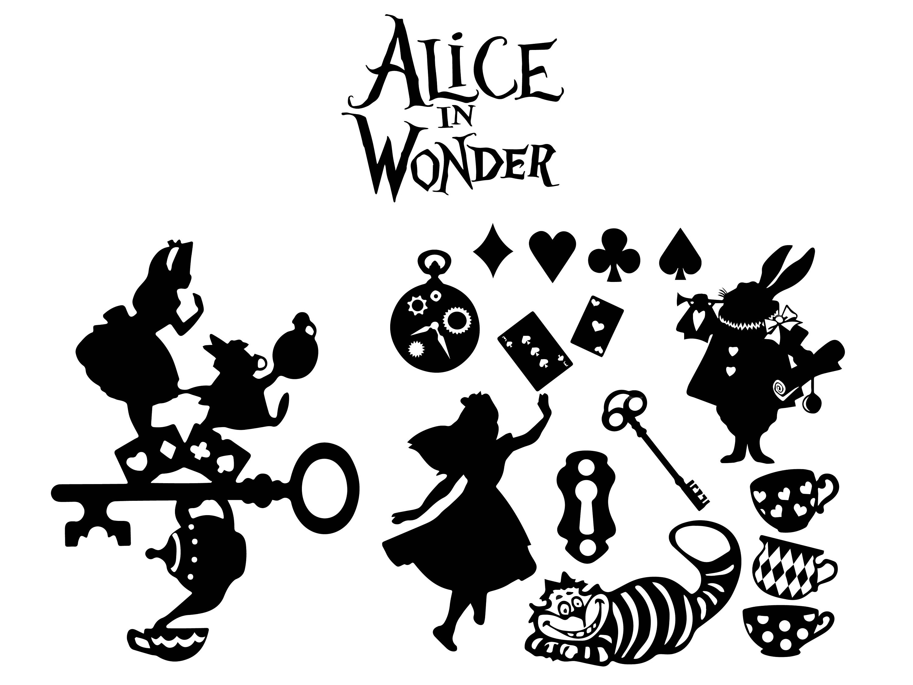 Papercut Svg Alice in Wonder Svg Alice Svg Alice and Cat - Etsy