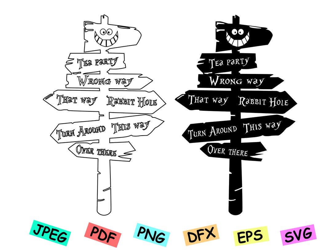 Custom Party Decorations Svg, Tea Party Arrow Svg, This Way, Wrong Way ...