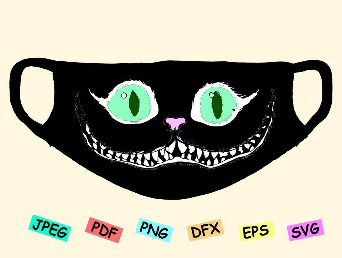 Cat Mask svg Cat svg Alice Svg. Alice in Wonder Svg Alice | Etsy