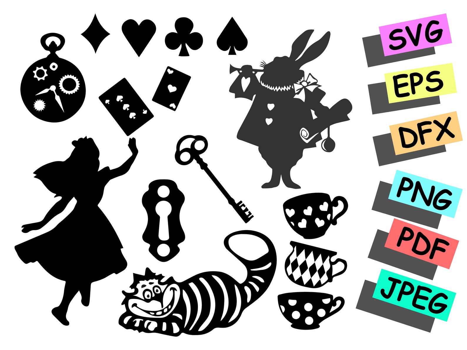 Alice Svg. Alice in Wonder Set Svgalice in Wonder SVG for - Etsy
