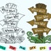 Whimsical Arrow Sign SVG | Fantasy Tea Party Wall Decor Clipart for DIY ...