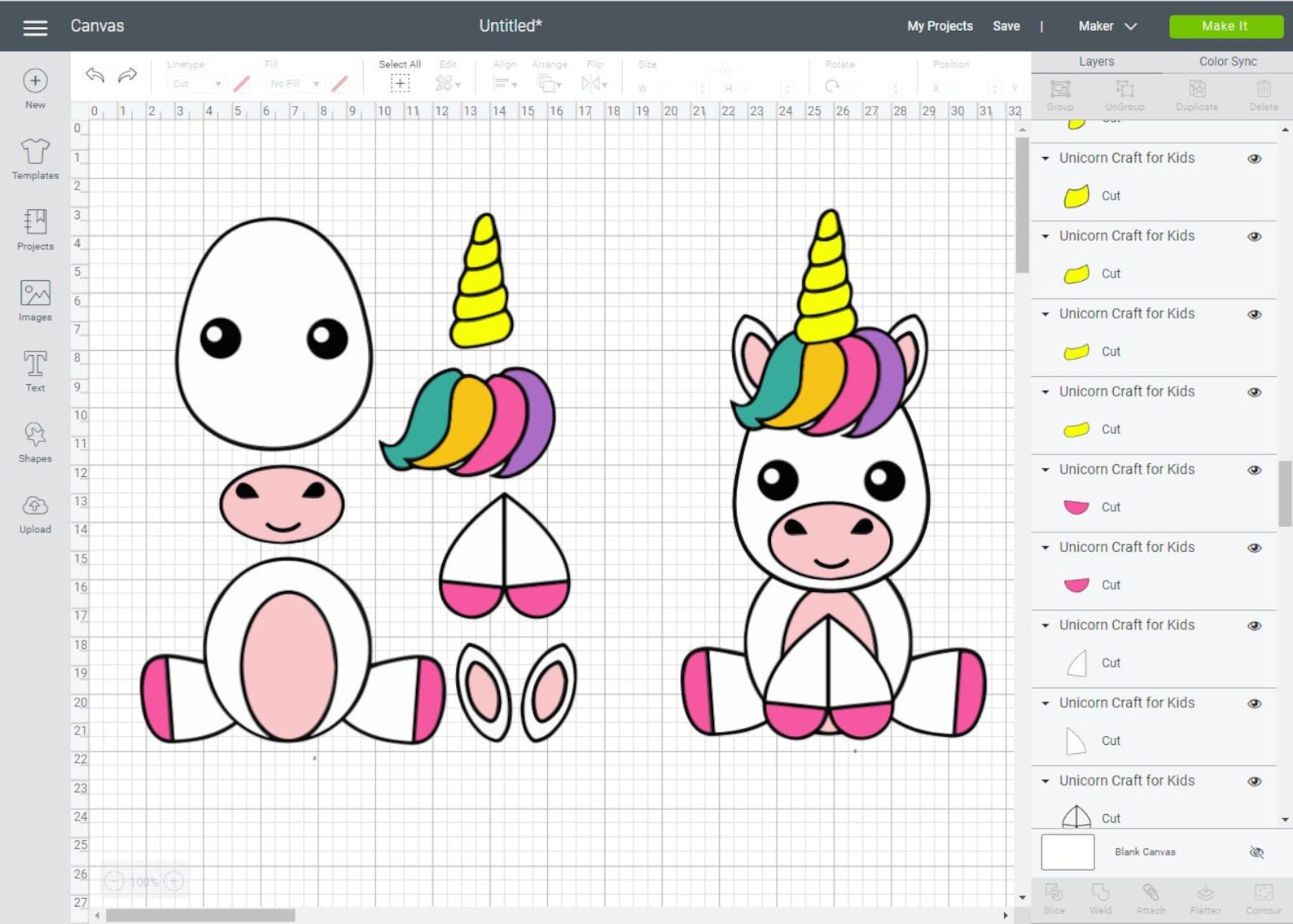 Unicorn сraft for Kids, Build a Unicorn, Unicorn Puzzle Svg, Unicorn ...