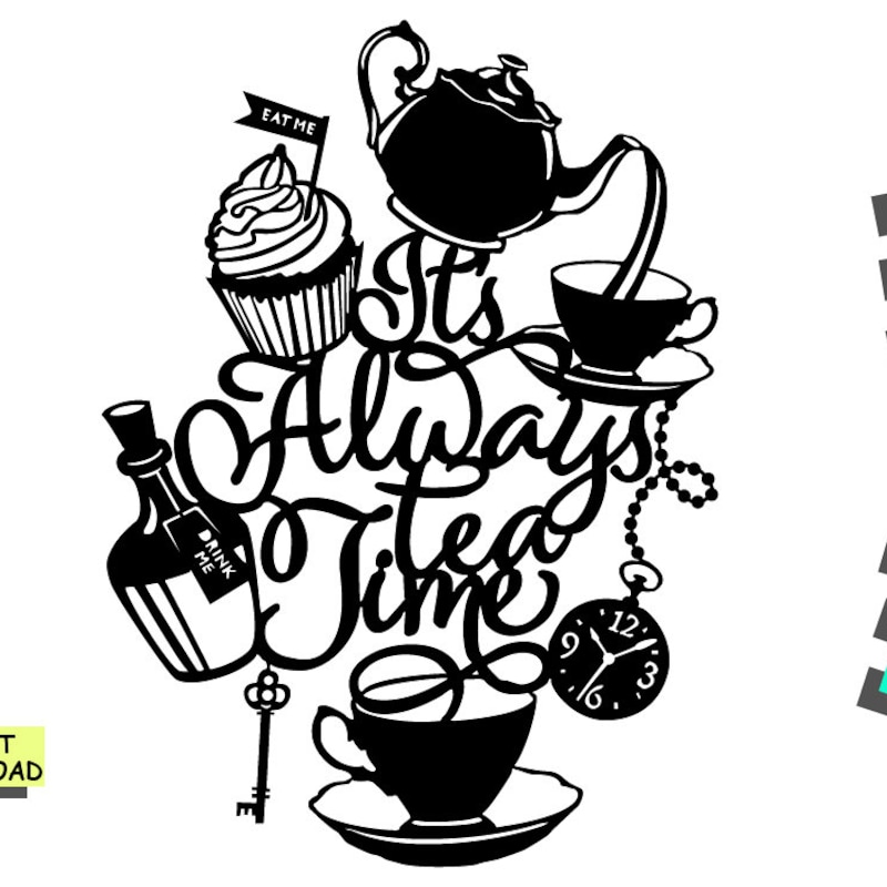 Tea Time Svg - Etsy