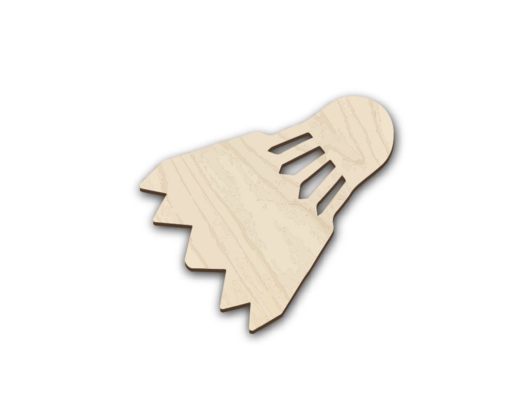 Badminton Shuttlecock Plywood Cutout: Unfinished Wood DIY Craft Shape ...