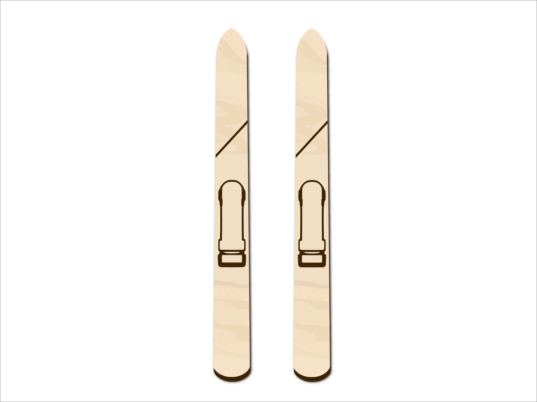 Wooden Ski,ski, 2 Skis Plywood Cut,wood Cutout,plywood Figure Laser ...