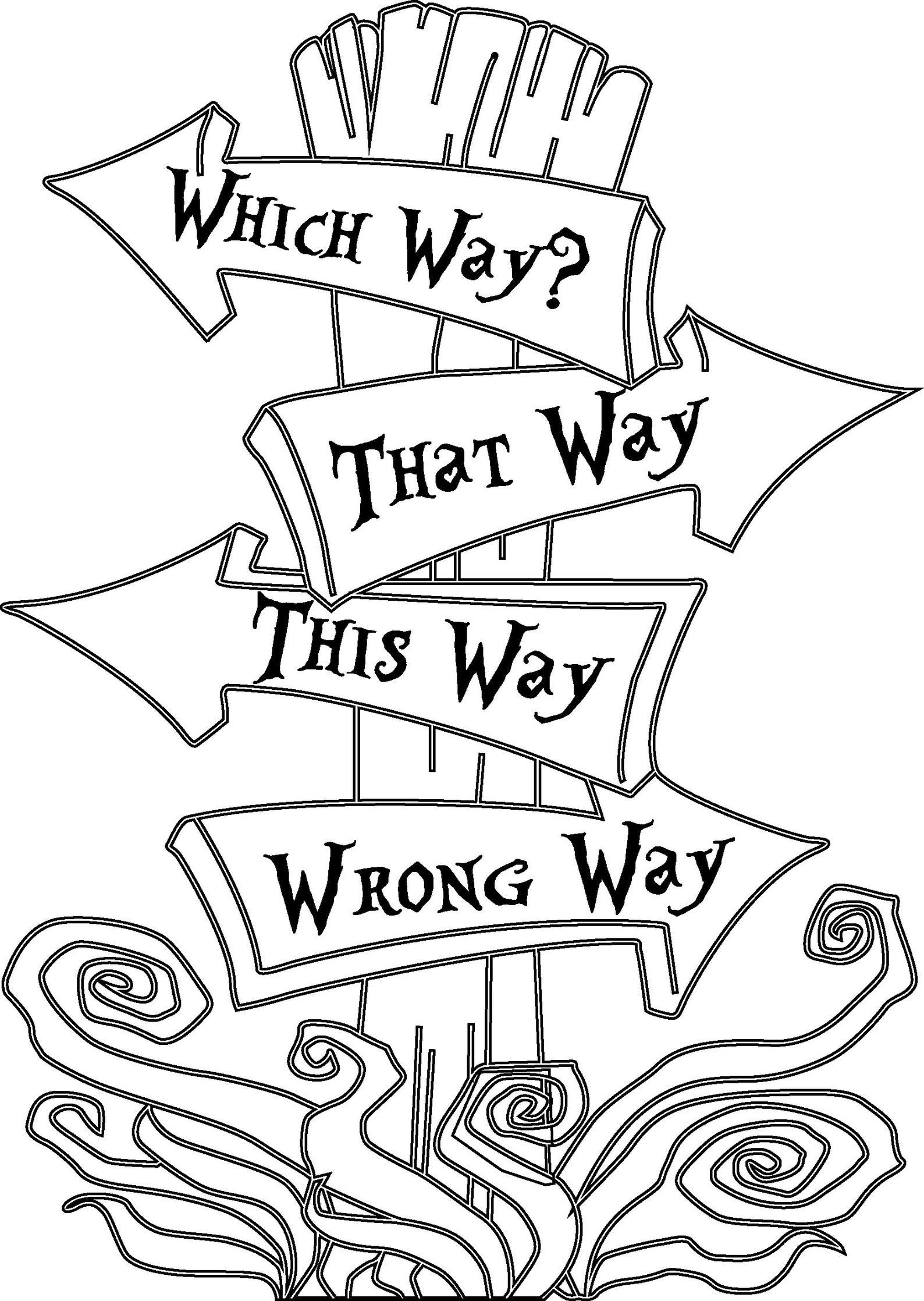 Whimsical Arrow Sign SVG | Fantasy Tea Party Wall Decor Clipart for DIY ...