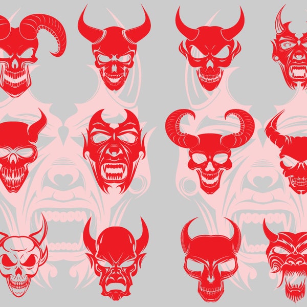 Devil svg silhouette - Etsy Nederland