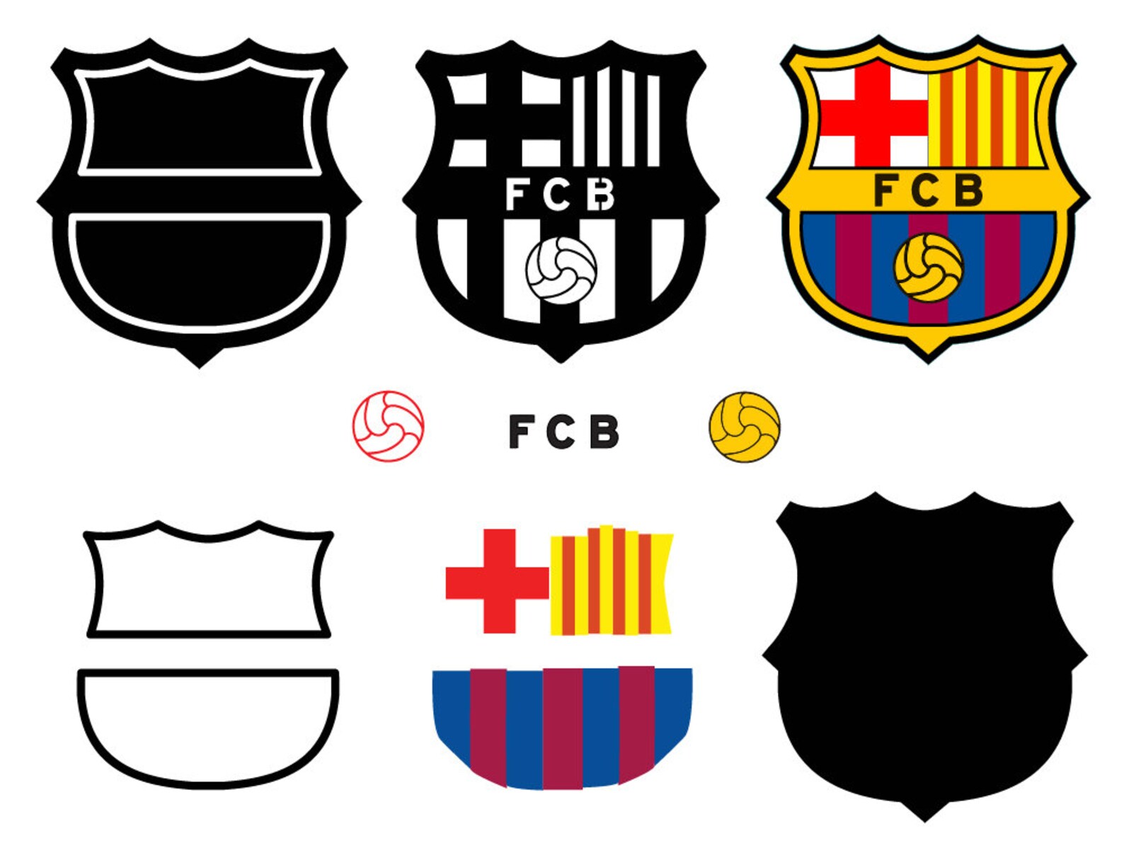 BARCA FC logo svg Barcelona fc svg Barcelona football team | Etsy