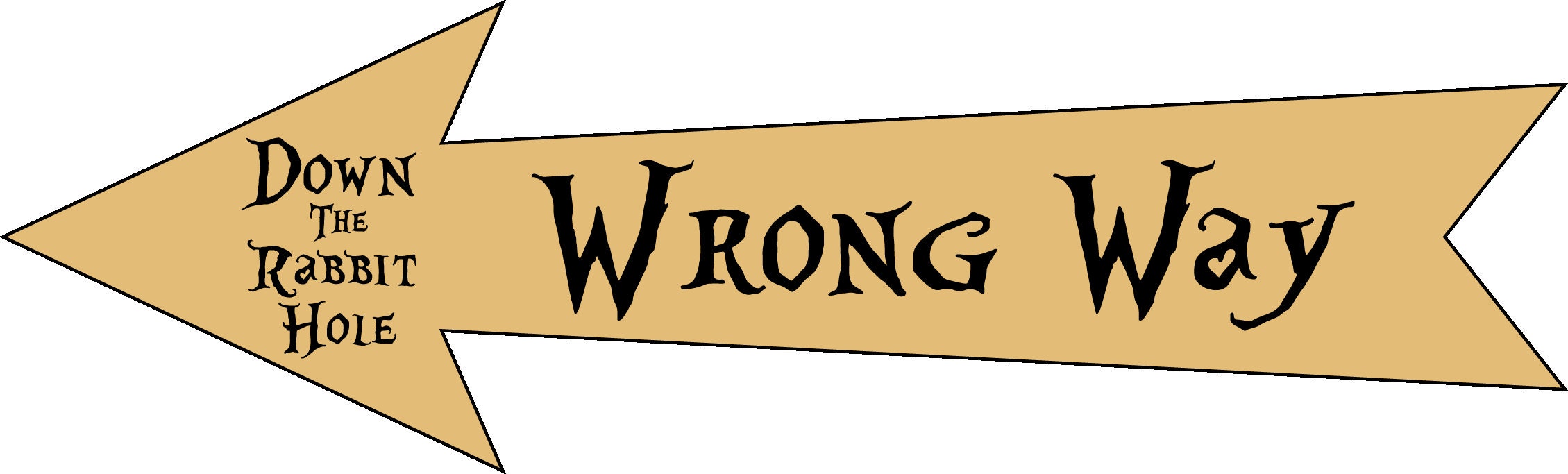 Alice in Wonder Arrow Signs SVG: Tea Party Decor (digital Download) - Etsy