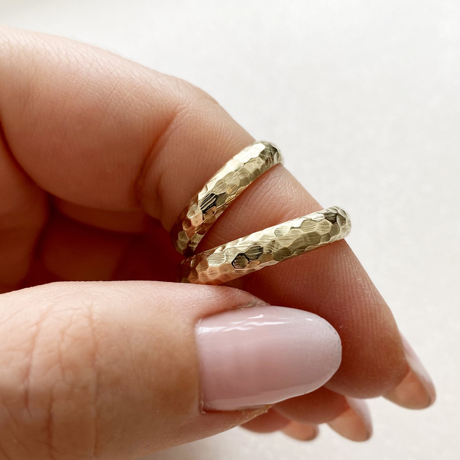 Matching Solid Gold Wedding Rings Set Wedding Rings for - Etsy