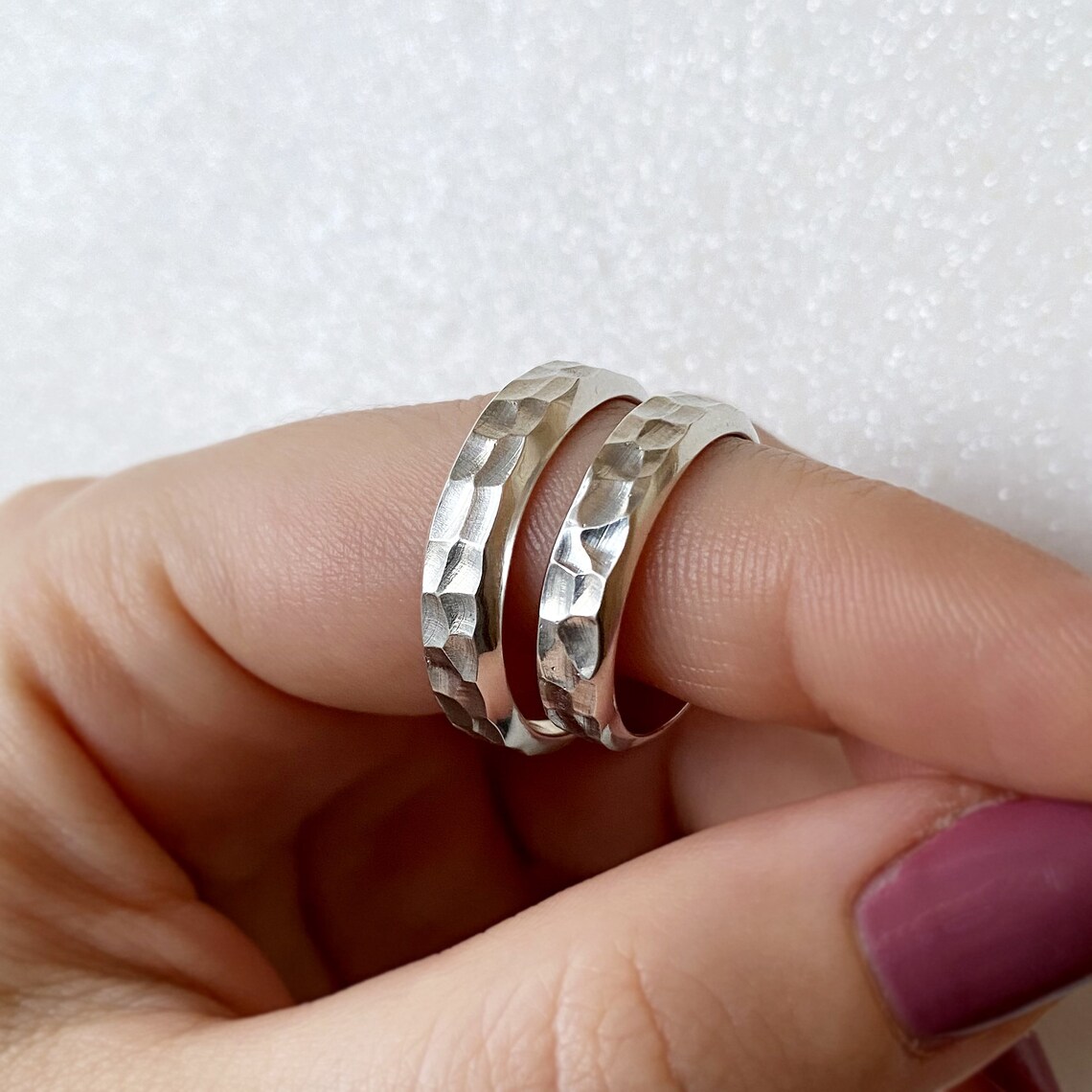 Matching Solid Gold Wedding Rings Set Couple Bands in Solid - Etsy