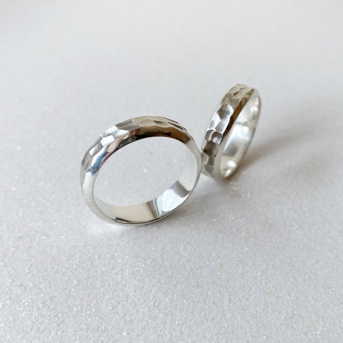 Matching Solid Gold Wedding Rings Set Couple Bands in Solid - Etsy