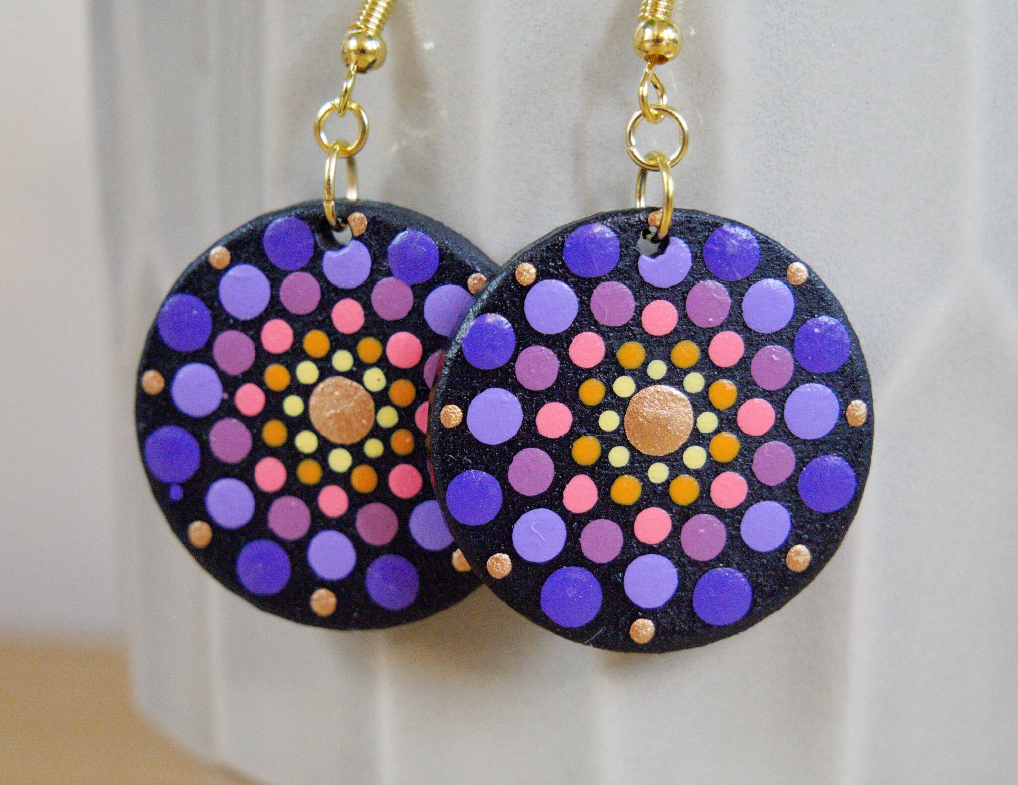 Dot Mandala Earrings - Etsy