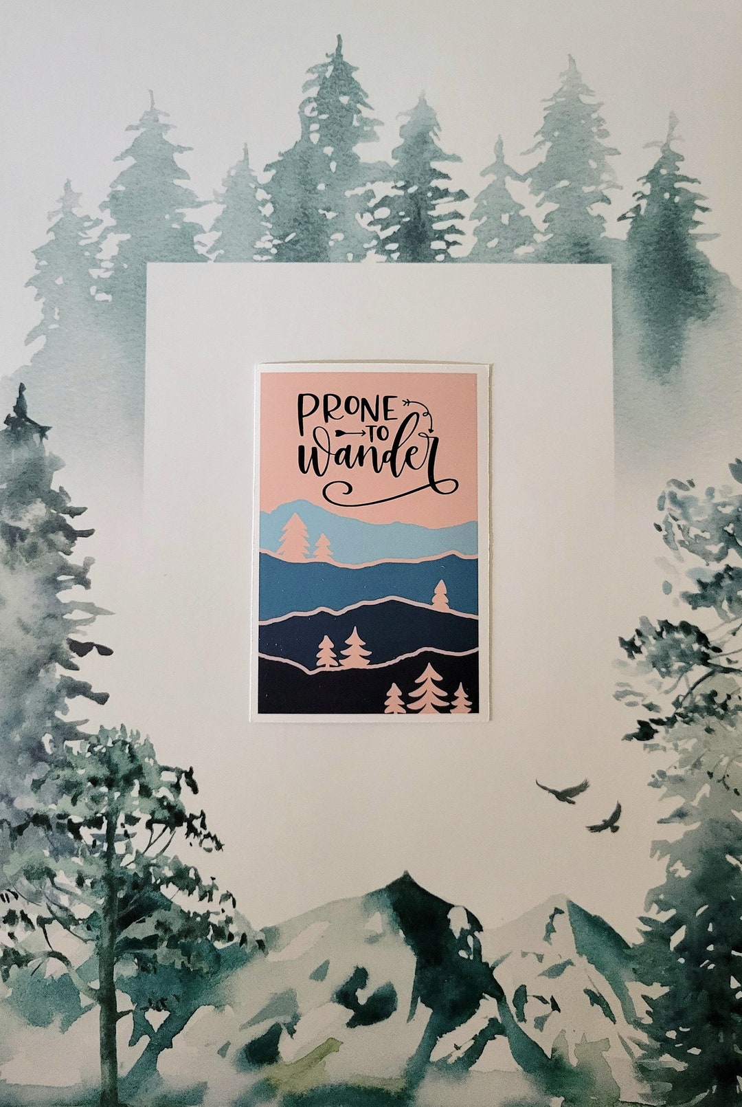Prone to Wander Vinyl Sticker, Adventure, Mountains, Exploring, Made by ...