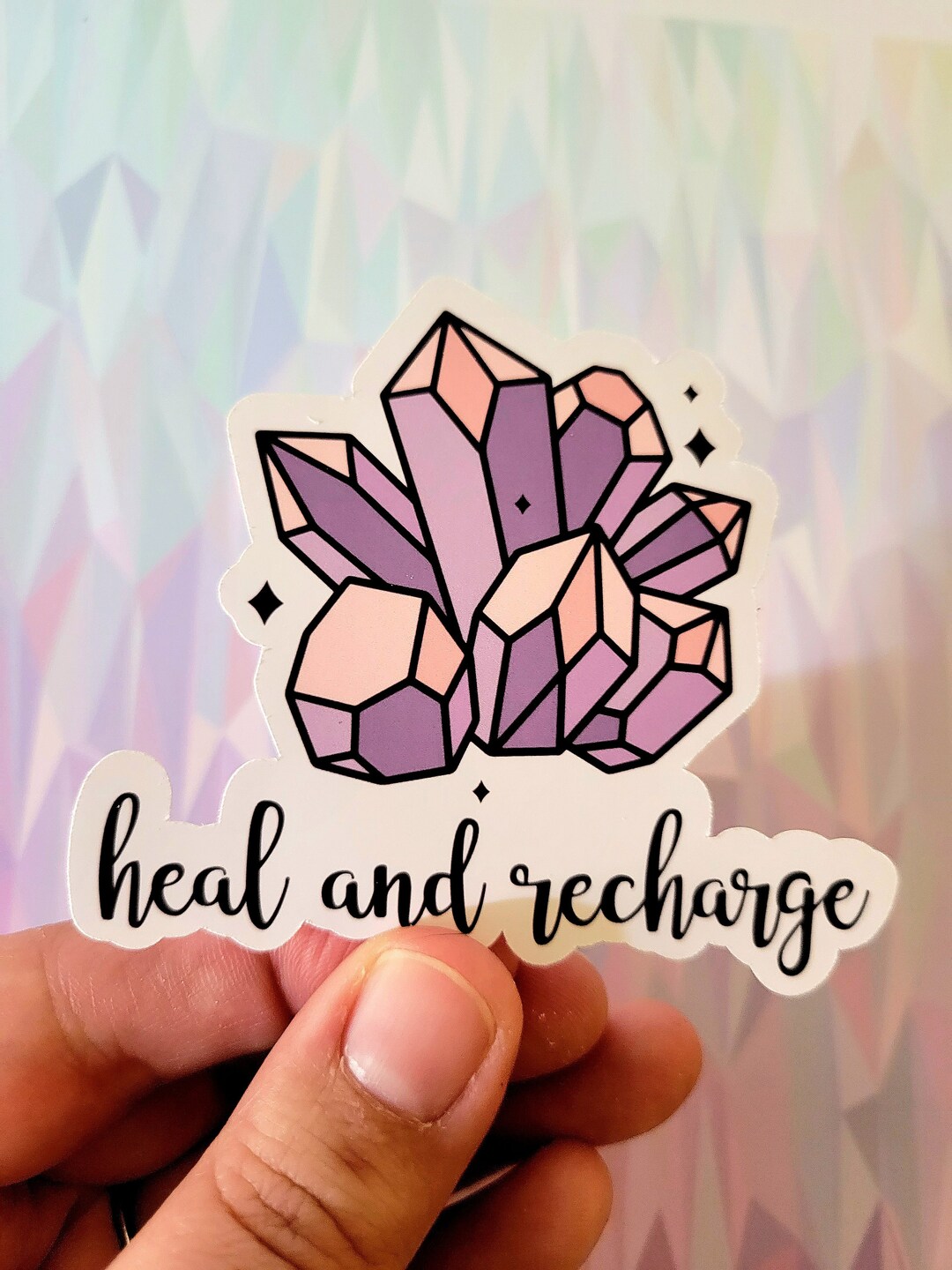 Heal and Recharge Vinyl Die Cut Sticker, Motivational, Inspirational ...