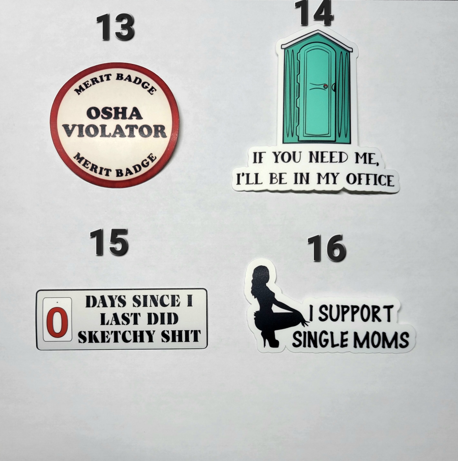 Pick 5 or 10 Sticker Bundle, Construction Stickers, Blue Collar Humor ...